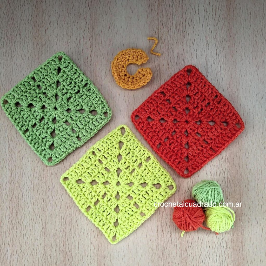 Cuadrado al crochet semi compacto #4 - Crochet al cuadrado