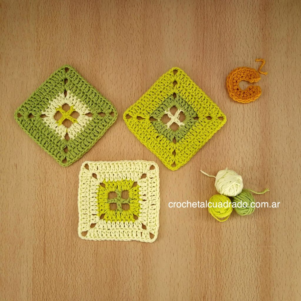 Unión de cuadrados con aguja de crochet (Parte 2) - Crochet al cuadrado