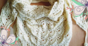 Chal triangular al crochet - Crochet al cuadrado