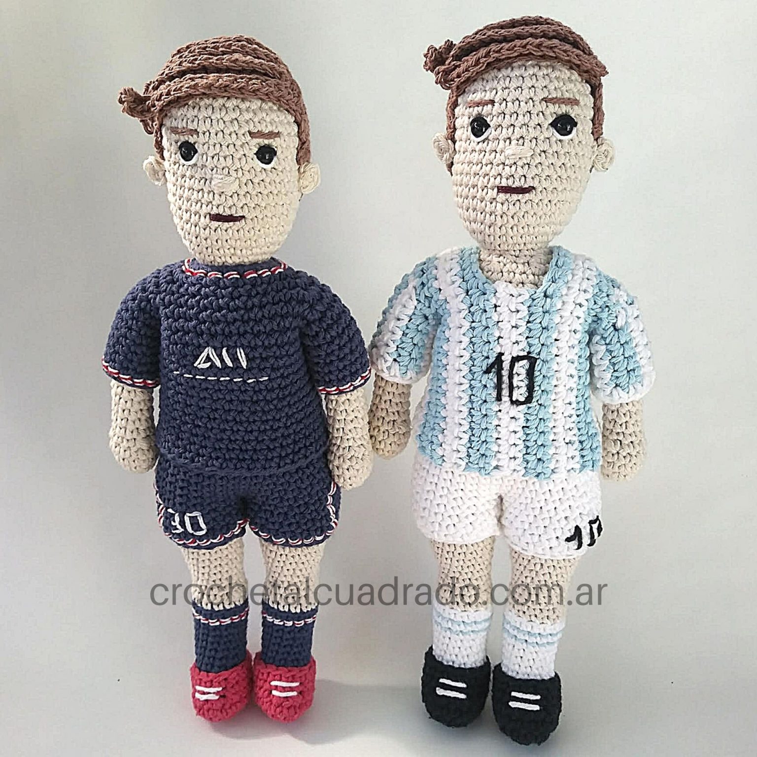 Amigurumi al crochet de Lionel Messi - Crochet al cuadrado